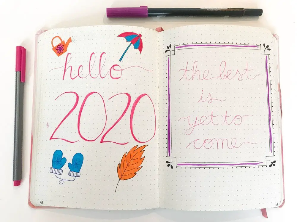 bullet journal setup 2020 - Andrea Peacock
