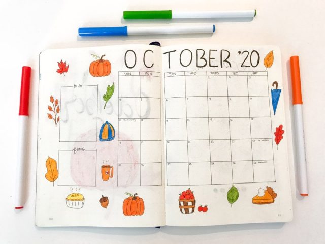 October Bullet Journal Setup: Fall Theme - Andrea Peacock