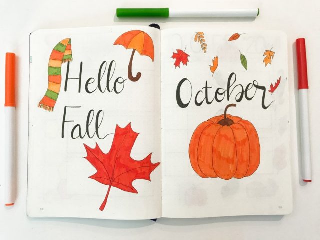 October Bullet Journal Setup: Fall Theme - Andrea Peacock