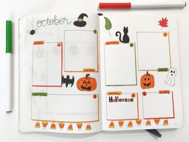 October Bullet Journal Setup: Fall Theme - Andrea Peacock