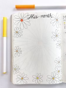 Daisy Theme Bullet Journal Setup: March 2021 - Andrea Peacock