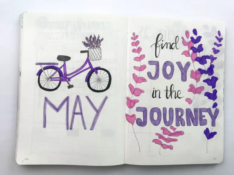 Lavender Theme Bullet Journal Setup: May 2021 - Andrea Peacock