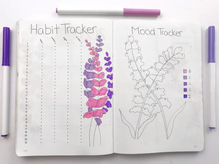 Lavender Theme Bullet Journal Setup: May 2021 - Andrea Peacock