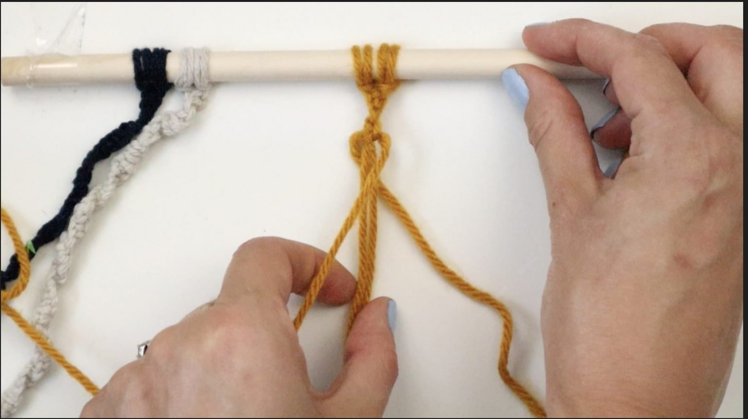 How to Make a DIY Macrame Leaf Wall Hanging - Andrea Peacock