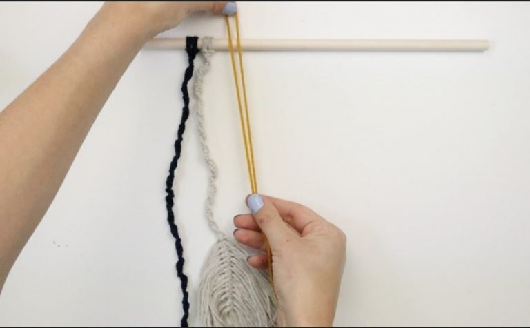 How to Make a DIY Macrame Leaf Wall Hanging - Andrea Peacock