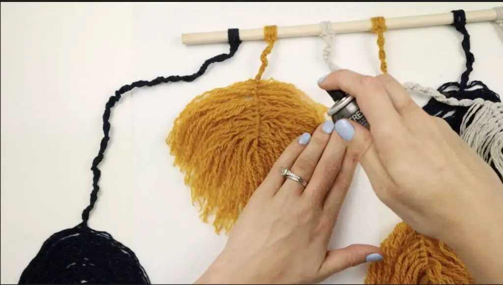 How to Make a DIY Macrame Leaf Wall Hanging - Andrea Peacock