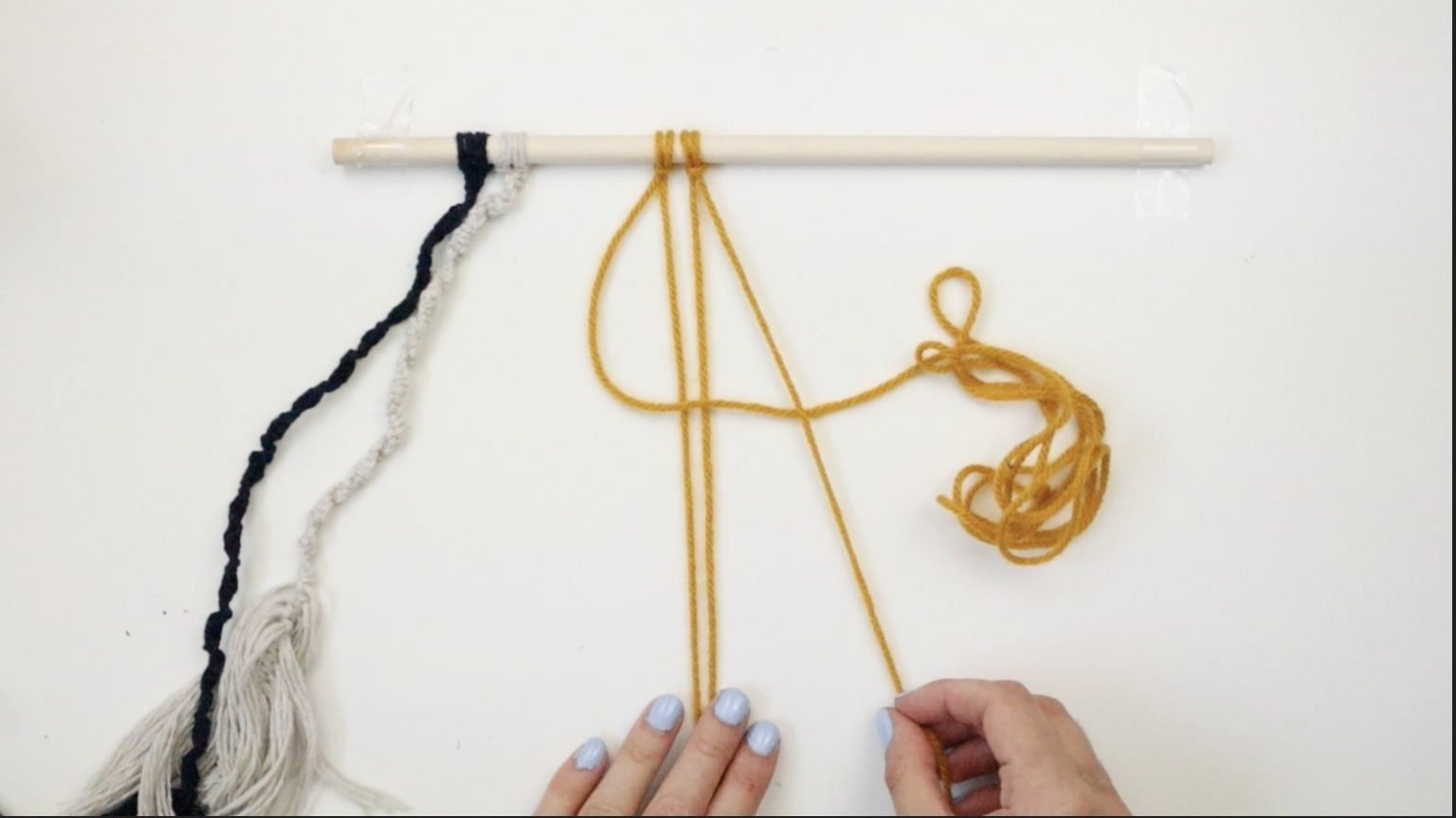 How to Make a DIY Macrame Leaf Wall Hanging - Andrea Peacock