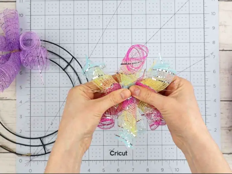 Dollar Tree Easter Deco Mesh Wreath DIY - Andrea Peacock