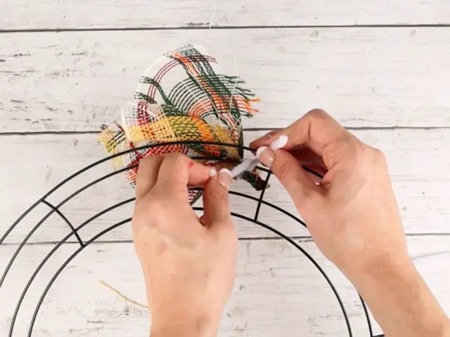 How to Make a Deco Mesh Wreath for Fall - Andrea Peacock