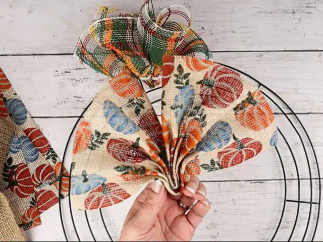 How to Make a Deco Mesh Wreath for Fall - Andrea Peacock