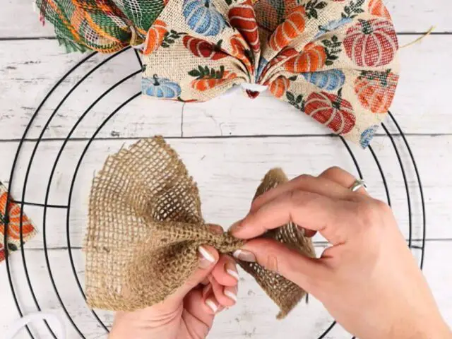 How to Make a Deco Mesh Wreath for Fall - Andrea Peacock