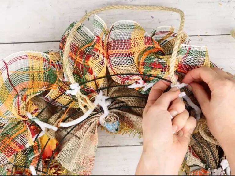 How to Make a Deco Mesh Wreath for Fall - Andrea Peacock