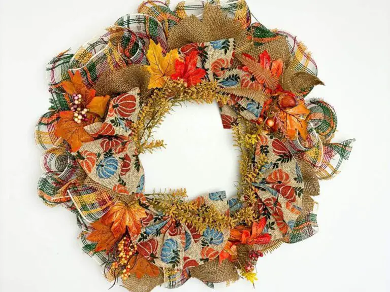 How to Make a Deco Mesh Wreath for Fall - Andrea Peacock